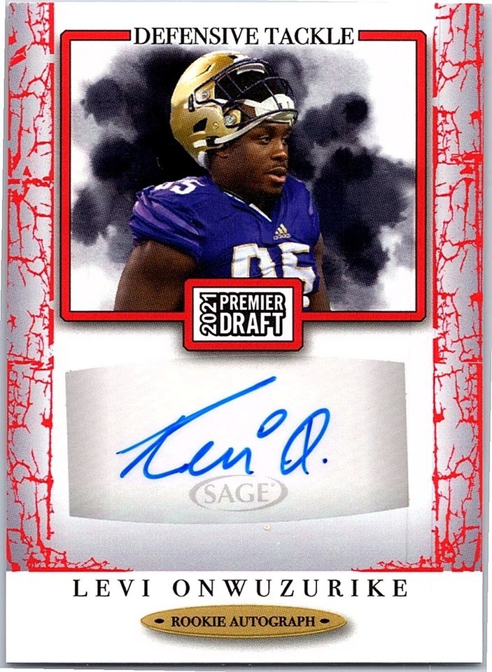 2021 Sage Premier Draft - Autographs Levi Onwuzurike #A101 (AU, RC ...