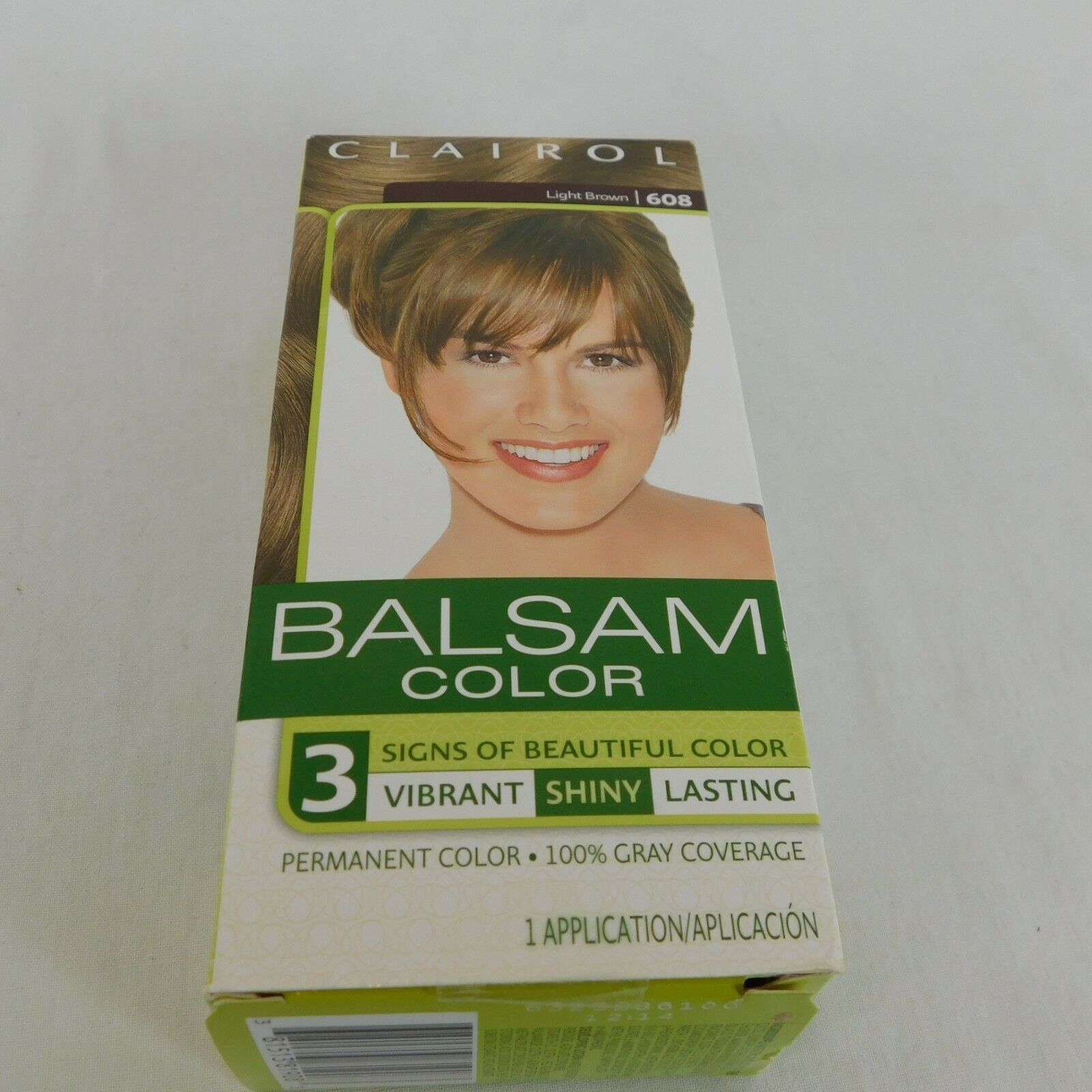 Clairol Balsam Hair Color Permanent Dye 608 Light Brown 1 Box Vibrant ...