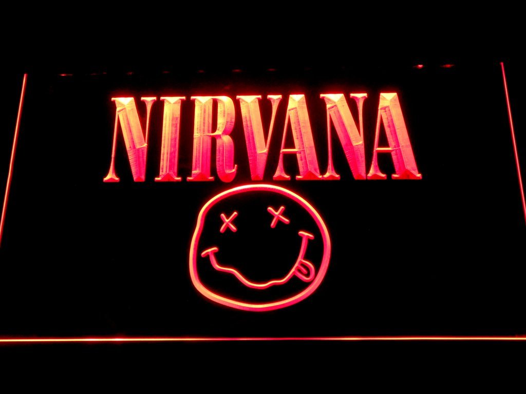 Nirvana LED Neon Light Sign Hang Wall Home Decor, Room, Glowing Craft ...