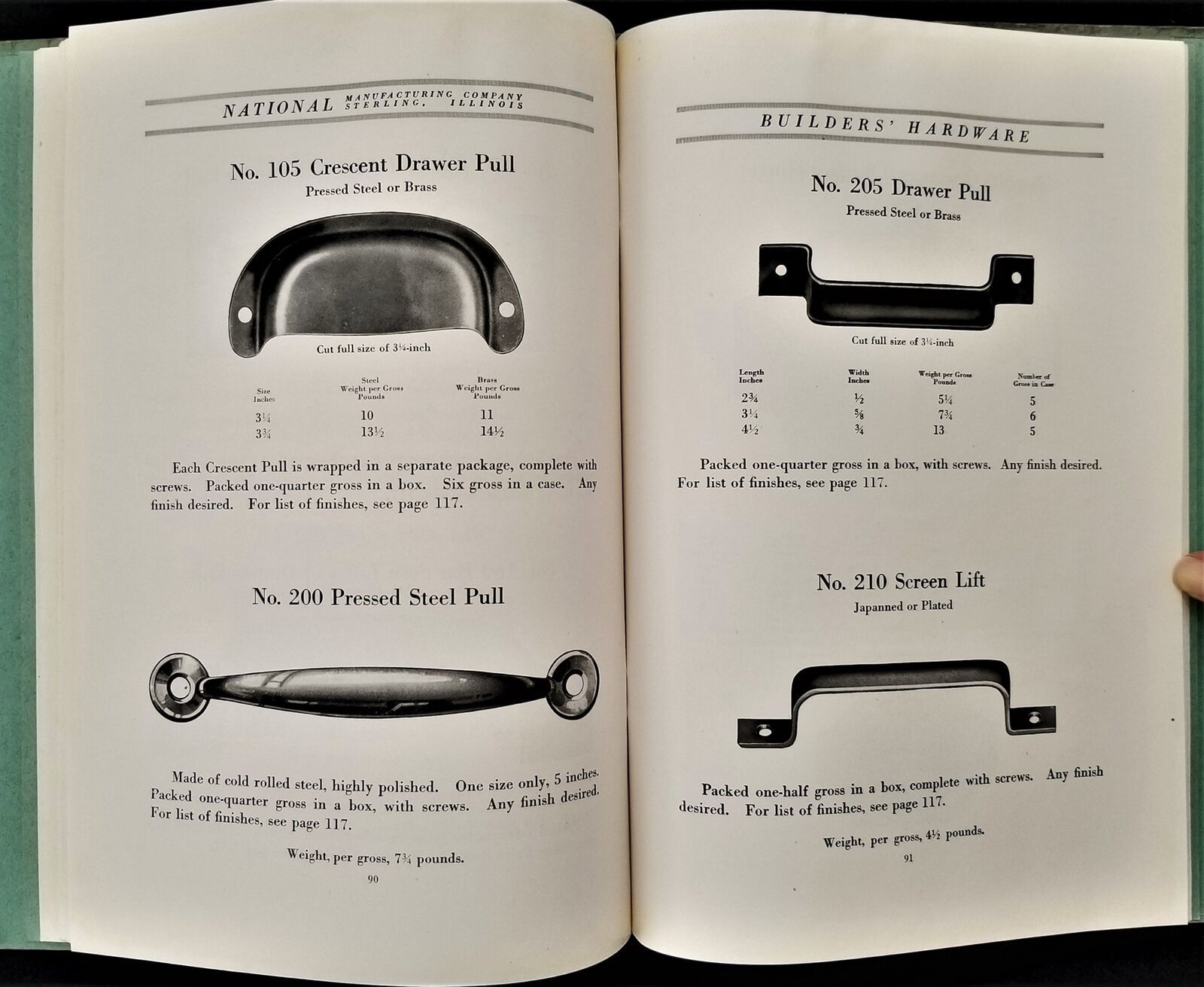 1920s antique BUILDERS HARDWARE CATALOG sterling il 115pgs hinges ...