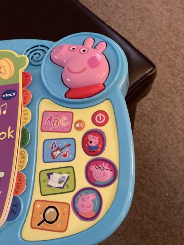 VTech Peppa Pig Learn & Discover Book Interactive Alphabet Vocabulary ...