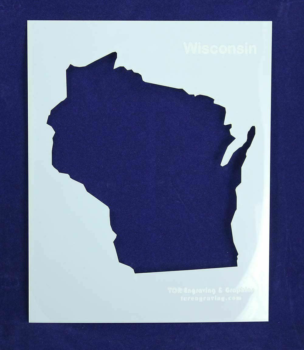 State of Wisconsin Stencil 14 Mil - Painting /Crafts/ Templates - Quilt ...
