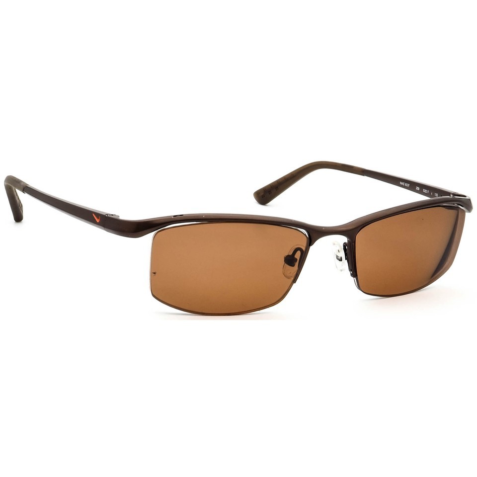 Nike Men's Eyeglasses 6037 259 Titanium Brown Half Rim Frame 53[]17 135 ...