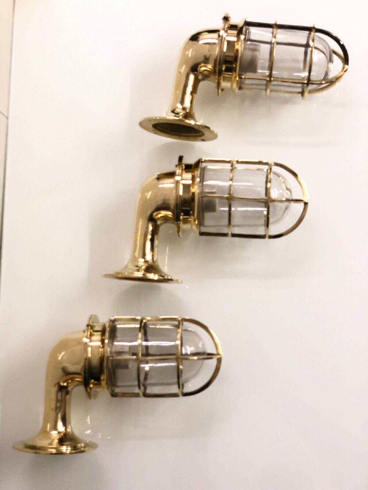 Nautical Model Marine Ship Bulkhead Wall Light Fixture Brass New 3 ...