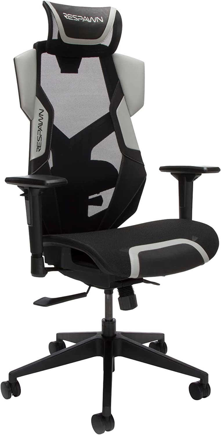 RESPAWN FLEXX Gaming Chair Mesh Ergonomic High Back PC Computer Desk, Grey - Chairs
