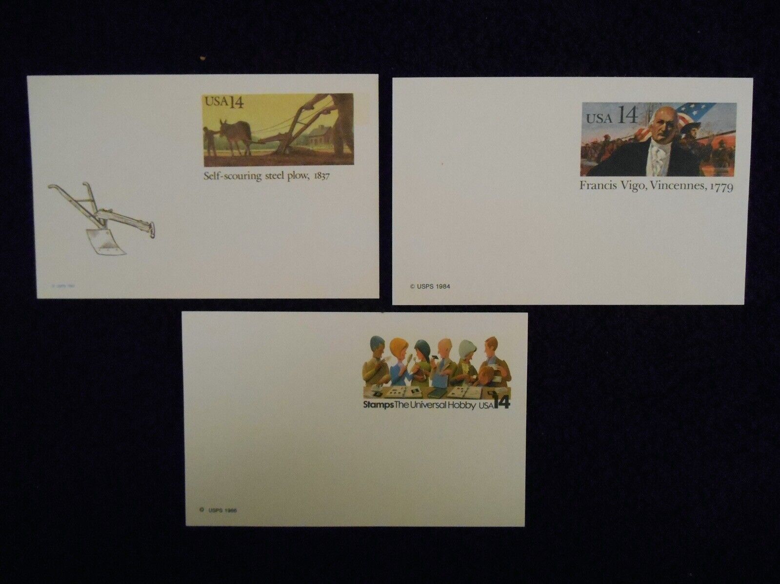 Mixed U.S. stamps, postcards and plate blocks ( face value $13.26 ...