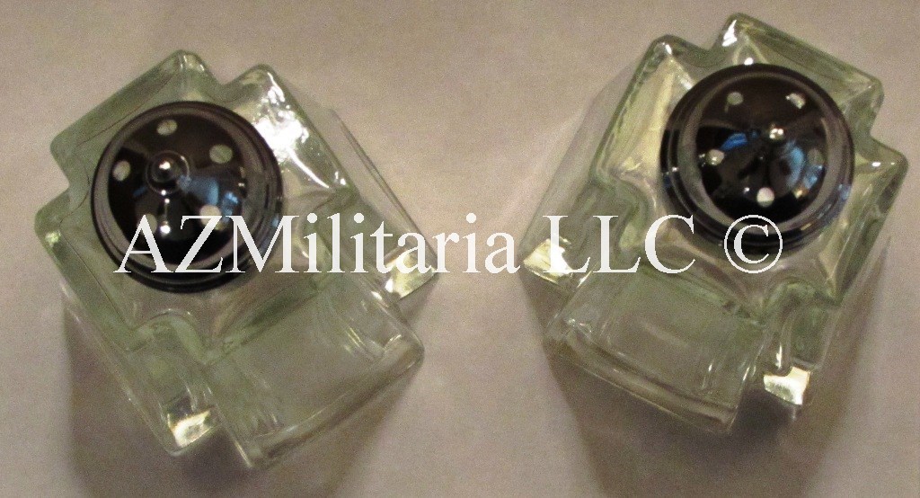 Princess House Lead Crystal Salt & Pepper Shakers Aztec Pyramid Design ...