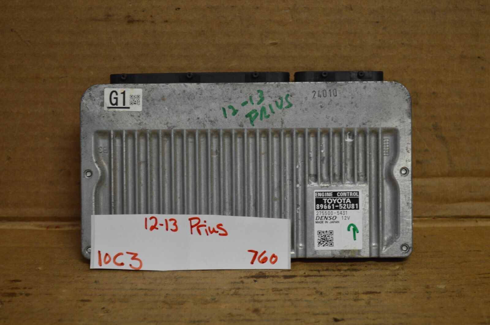 2012 Toyota Prius Engine Control Unit ECU Module 8966152U81 760-10c3 ...