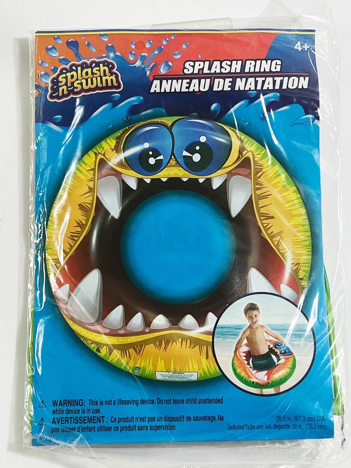Splash-N-Swim Creature Monster 26.5" Splash Ring Pool Swimming Beach ...
