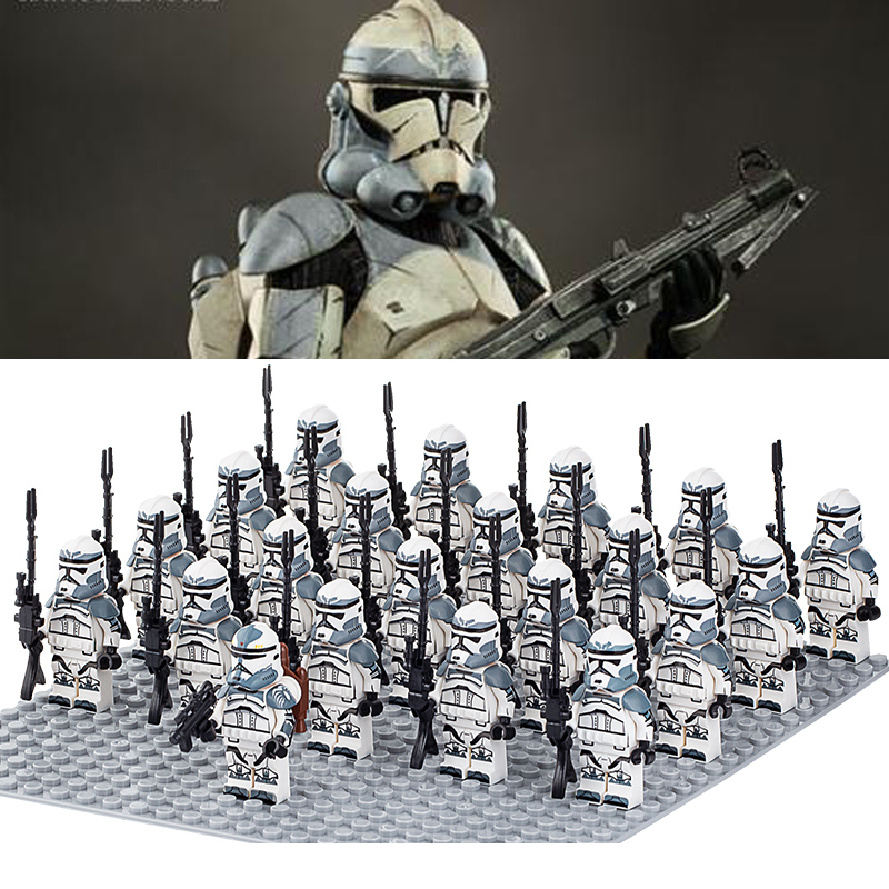 Star Wars 104th Battalion Wolffe Wolfpack Clone Trooper 21 Minifigures Set - Building Toy ...