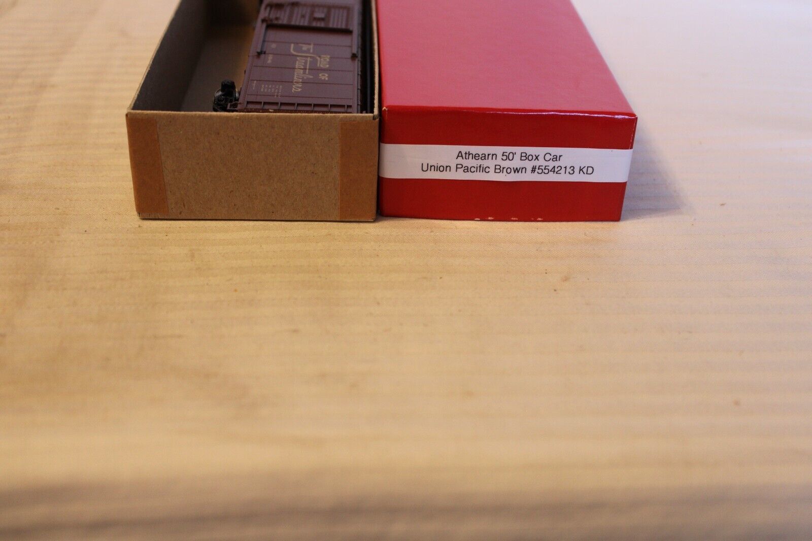 HO Scale Athearn, 50' Box Car, Union Pacific, Brown, #554213 Built K-D ...