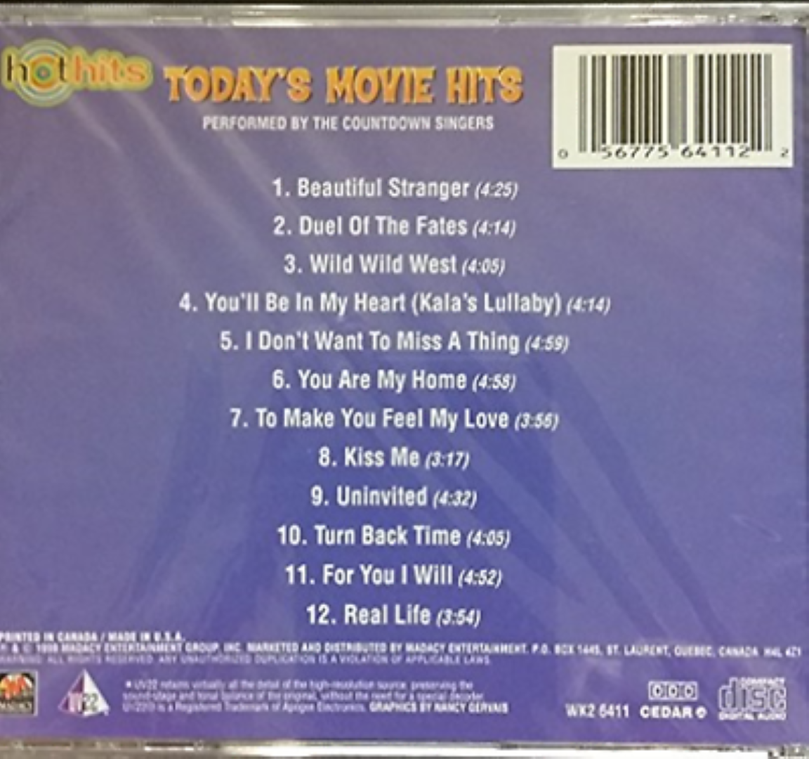 Todays Movie Hits Cd - CDs