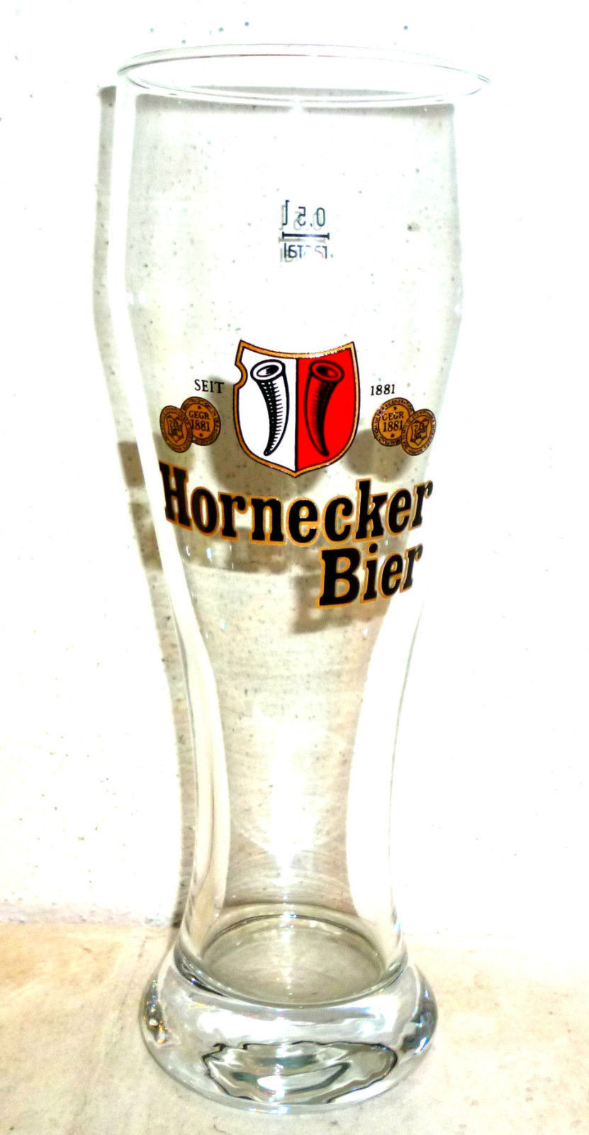 2 Hornecker Bier Weizen German Beer Glasses - Germany