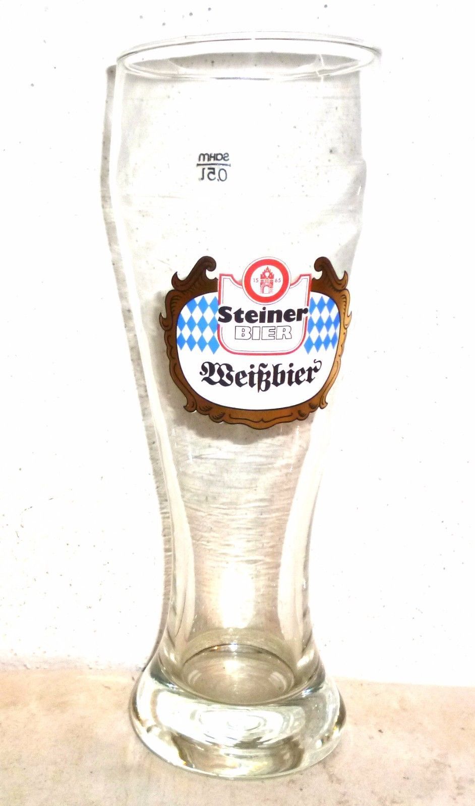 Schlossbrauerei Stein Steiner Weissbier Weizen German Beer Glass - Germany