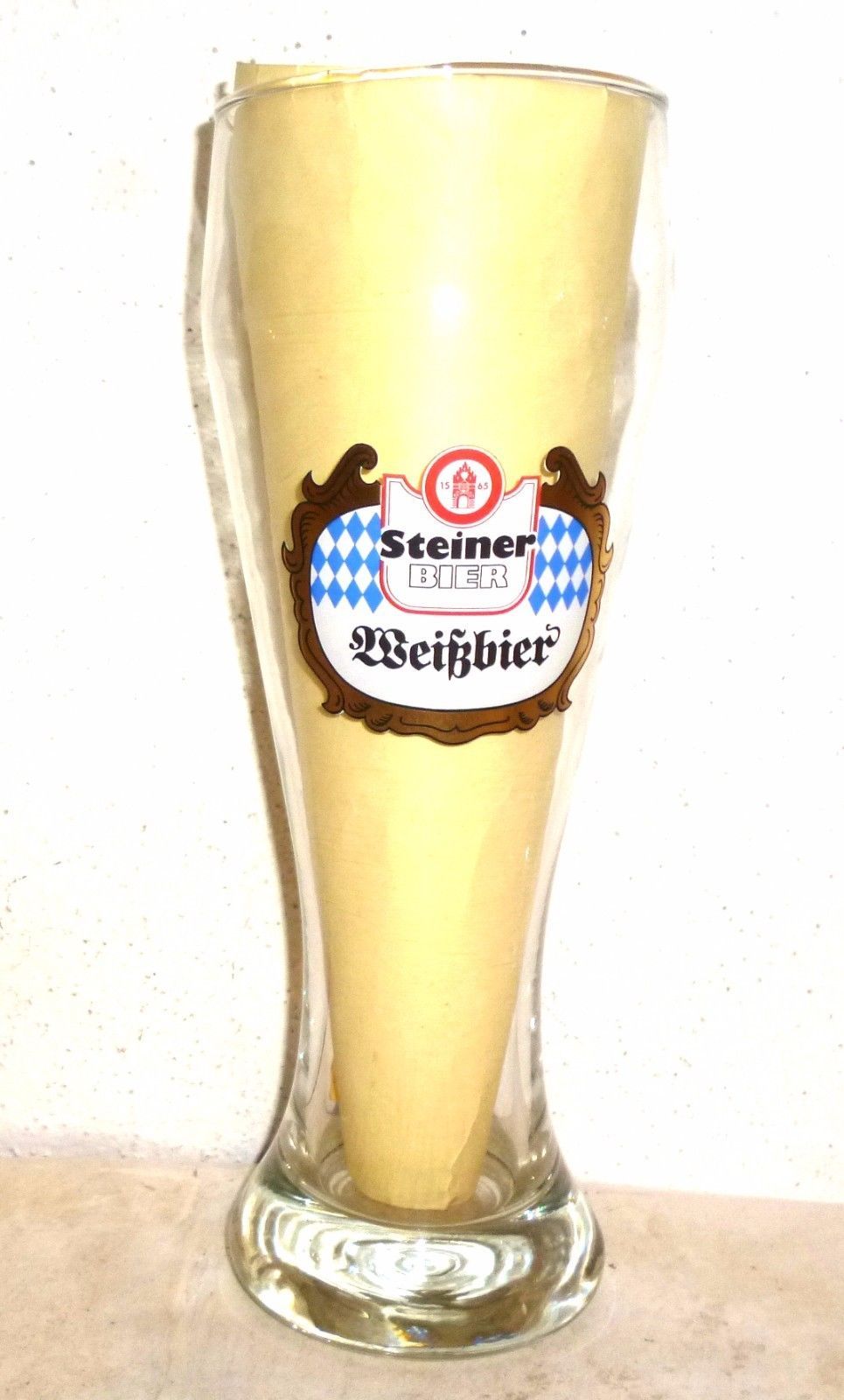 Schlossbrauerei Stein Steiner Weissbier Weizen German Beer Glass - Germany