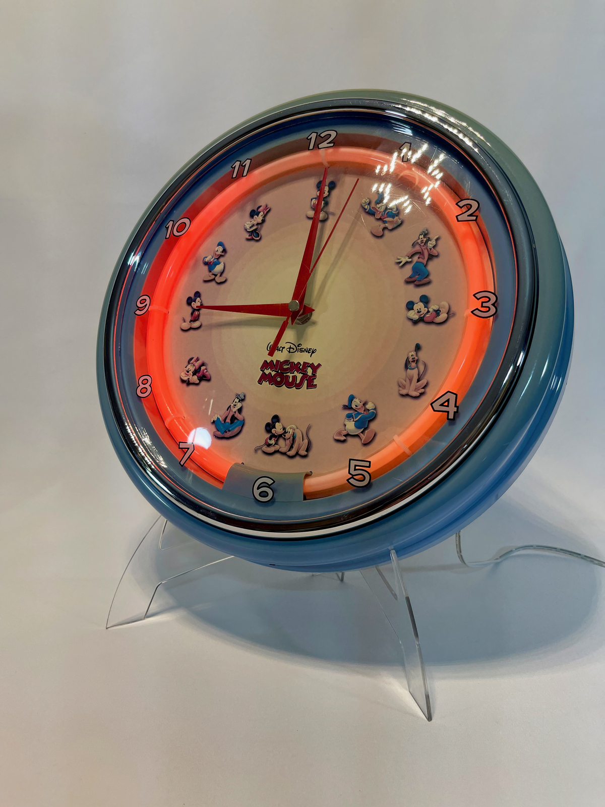 Mickey Mouse and Friends Neon Light Wall Clock - Clocks, Radios