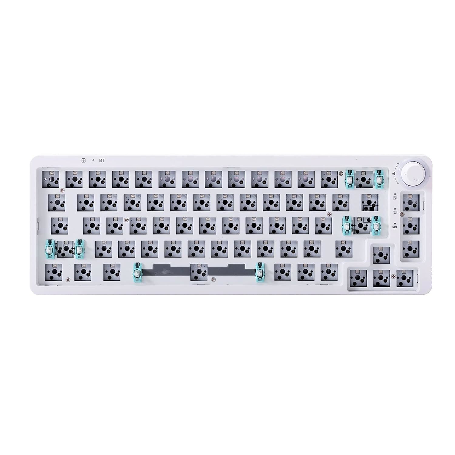 65% Rgb Modular Diy Mechanical Keyboard, 67 Keys Hot Swappable 3Pin ...