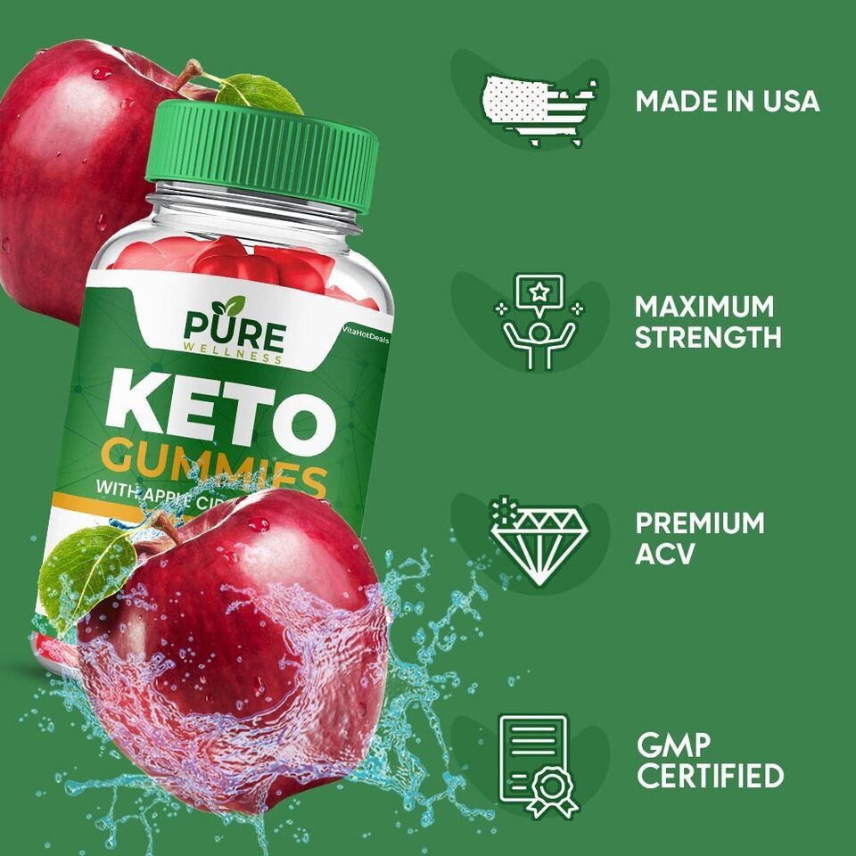 Pure Wellness Keto ACV Gummies, Max Strength Formula for Men and Women ...
