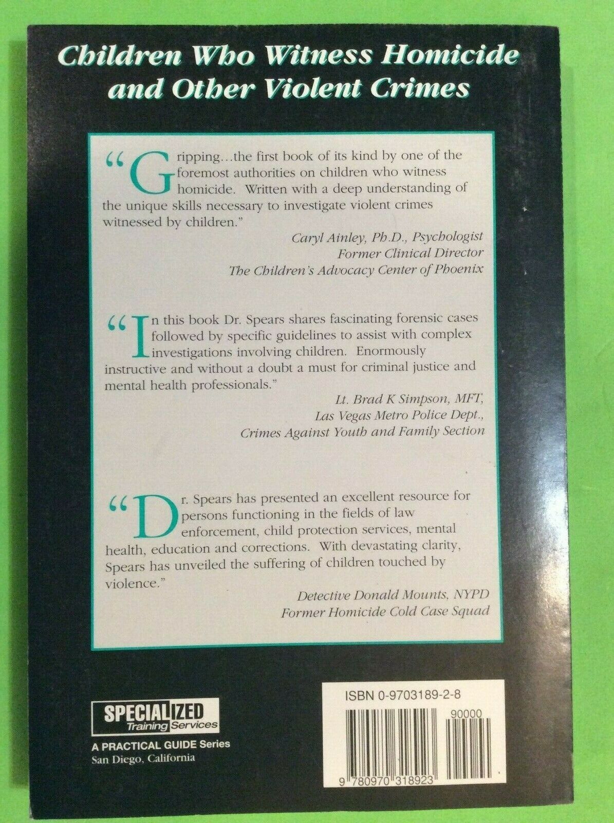 CHILDREN WHO WITNESS HOMICIDE AND OTHER VIOLENT CRIMES by TASCHA ...