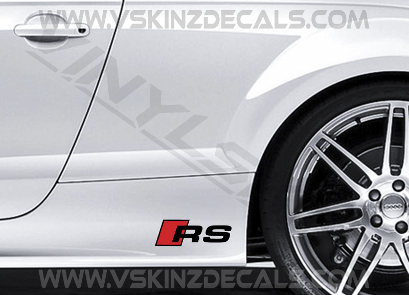 Audi RS Logo Premium Cast Skirt Decals Kit Stickers RS3 RS4 RS5 RS6 ...