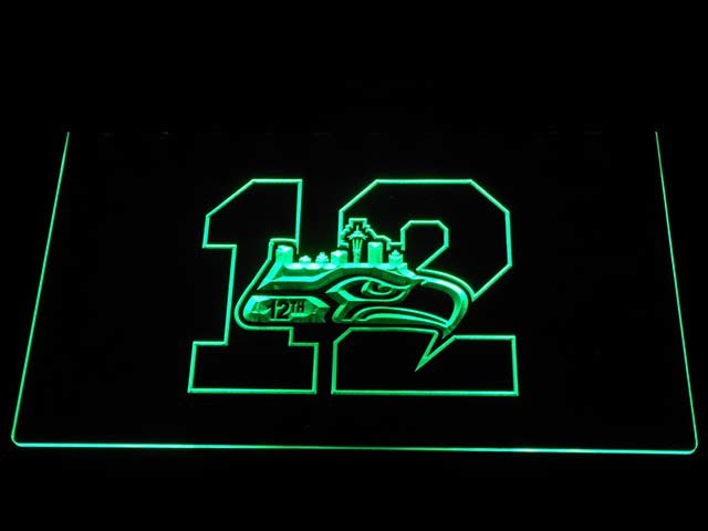 Seattle Seahawks 12th Man LED Neon Sign Light Football Club NFL - Other ...