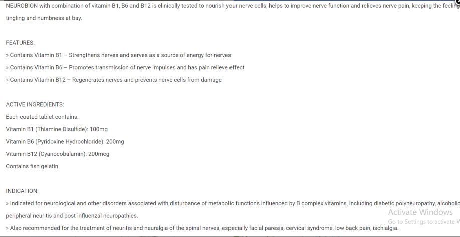10 x NEUROBION 60'S Vitamin B Complex B1 B6 B12 for nerve EXPEDITE SHIP ...
