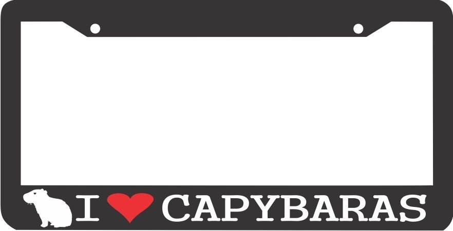 I LOVE CAPYBARAS CAPYBARA License Plate Frame - Car & Truck Parts ...