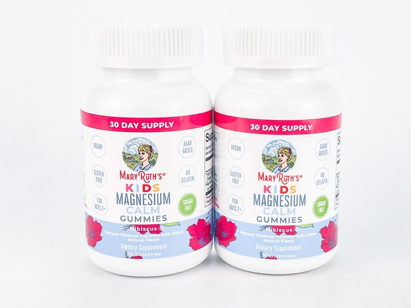 Mary Ruths Kids Magnesium Hibiscus Calm Gummies 30ct Lot of 2 BB05/25 ...