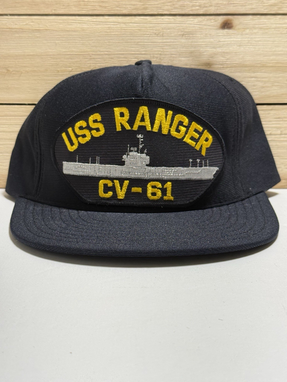 Vintage USS Ranger MILITARY Hat CV-61 Ship Hat New Unworn Made In USA ...