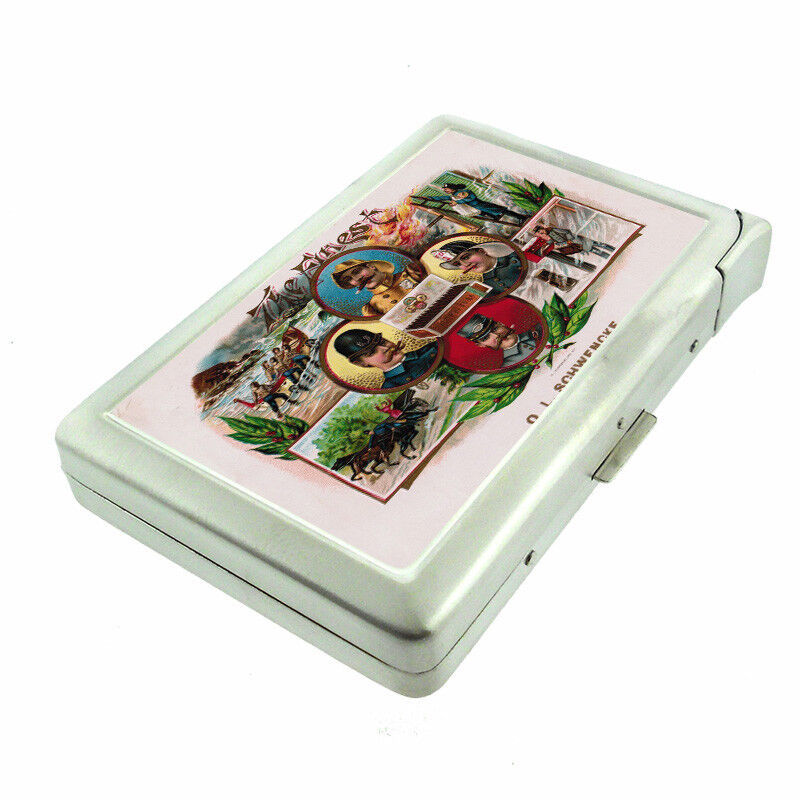 Vintage Cigar Box Poster D23 100's Size Cigarette Case with Built in ...