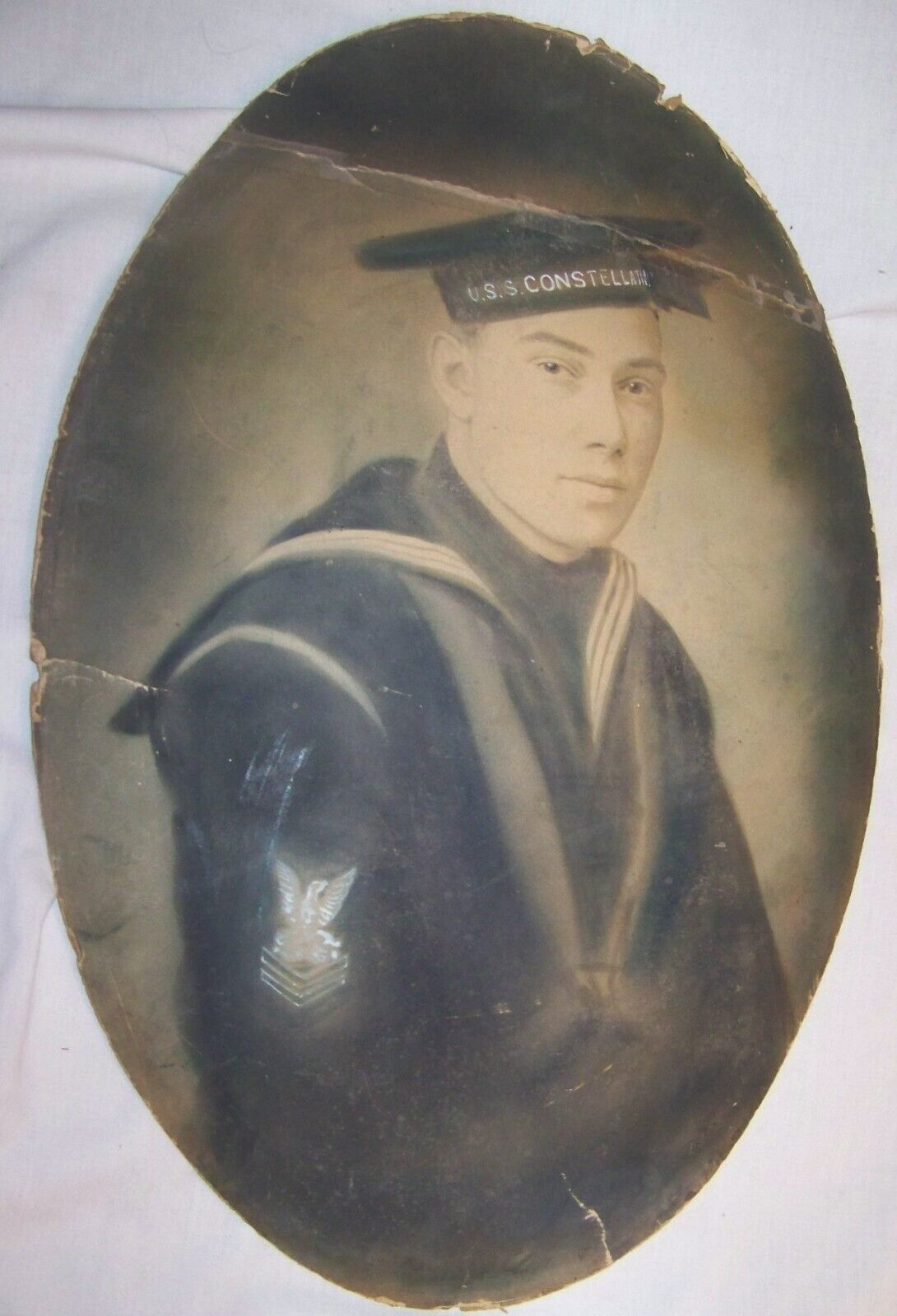 c1926 USS CONSTELLATION SAILOR PORTRAIT R WHEATON CLEVELAND OH US NAVY ...
