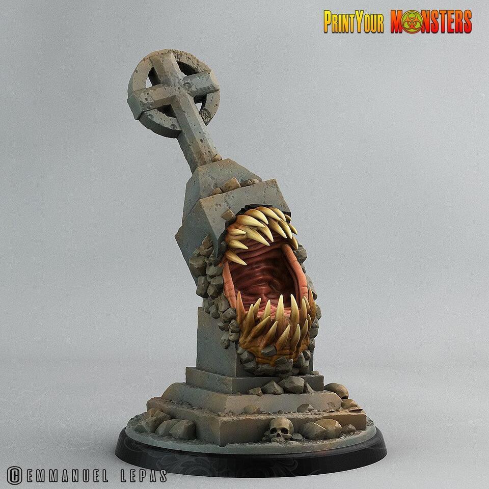 3D Printed Print Your Monsters Graveyard Mimic The Living Graveyard ...
