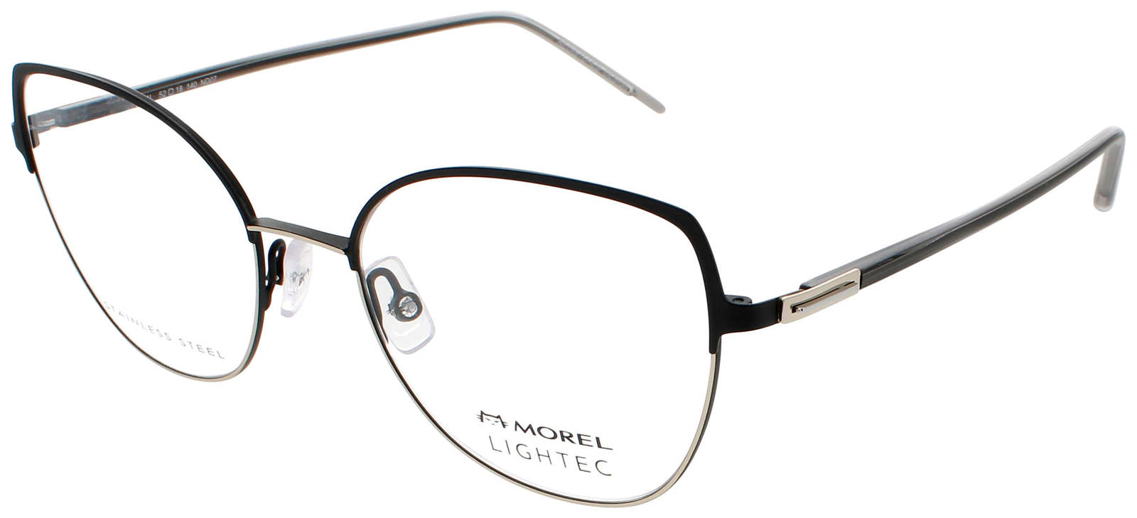 Original LIGHTEC-MOREL LIGHTEC-30251L-ND07-52 Eyeglasses ND07 BLACK ...