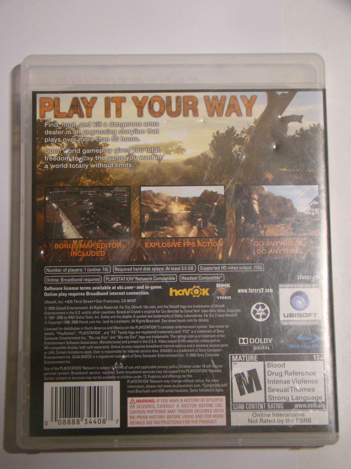 Playstation 3 - FAR CRY 2 (Complete with Manual) - Video Games