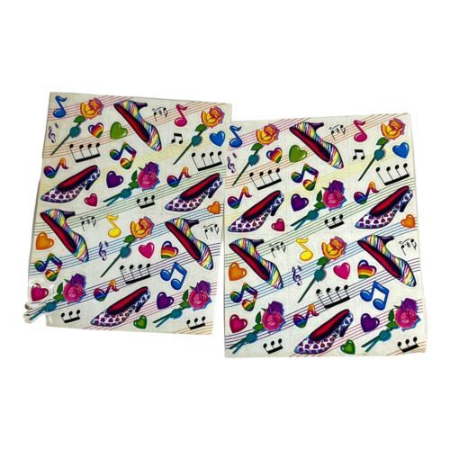 Vintage Lisa Frank Music Notes High Heels Hearts Sticker Sheet S250 Lot ...