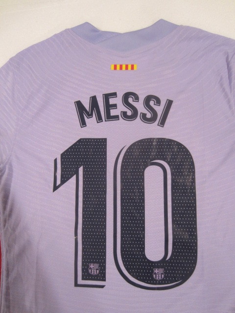 Lionel Messi FC Barcelona La Liga Match Slim Purple Away Soccer Jersey ...