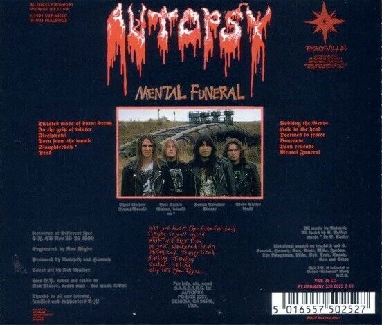 Mental Funeral by Autopsy CD - CDs