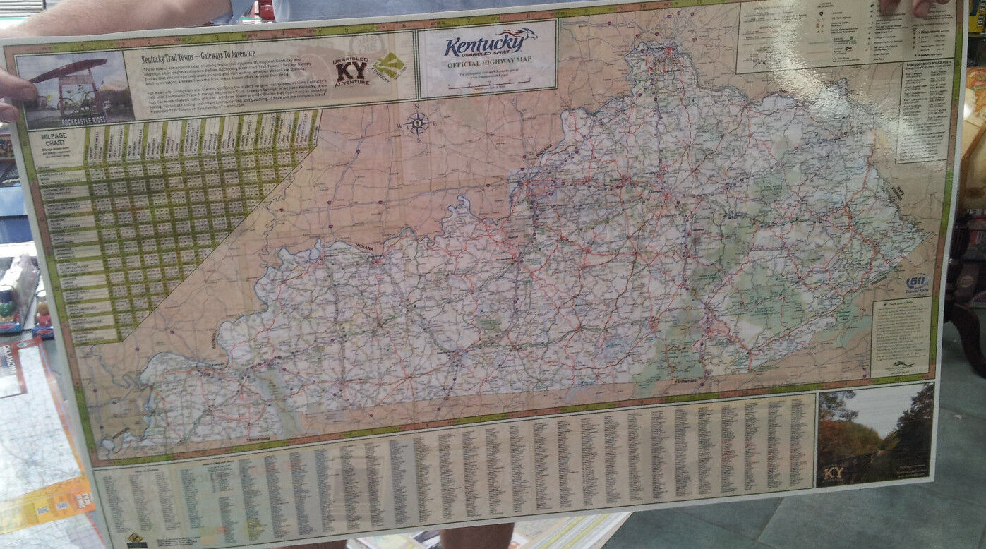 Kentucky State Highway Laminated Wall Map - Maps & Atlases