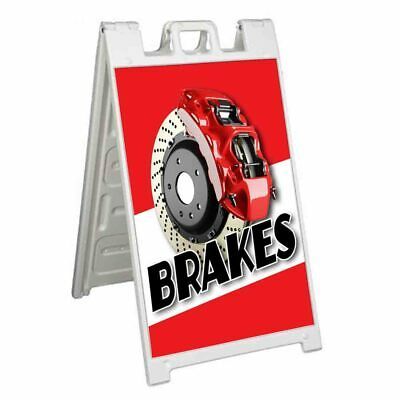 BRAKES Signicade 24x36 Aframe Sidewalk Sign Banner Decal AUTOMOTIVE ...