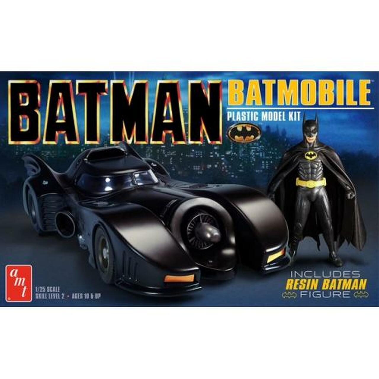 AMT1107 Batman 1989 Batmobile w/Resin Batman Figure 1:25 Scale Model ...
