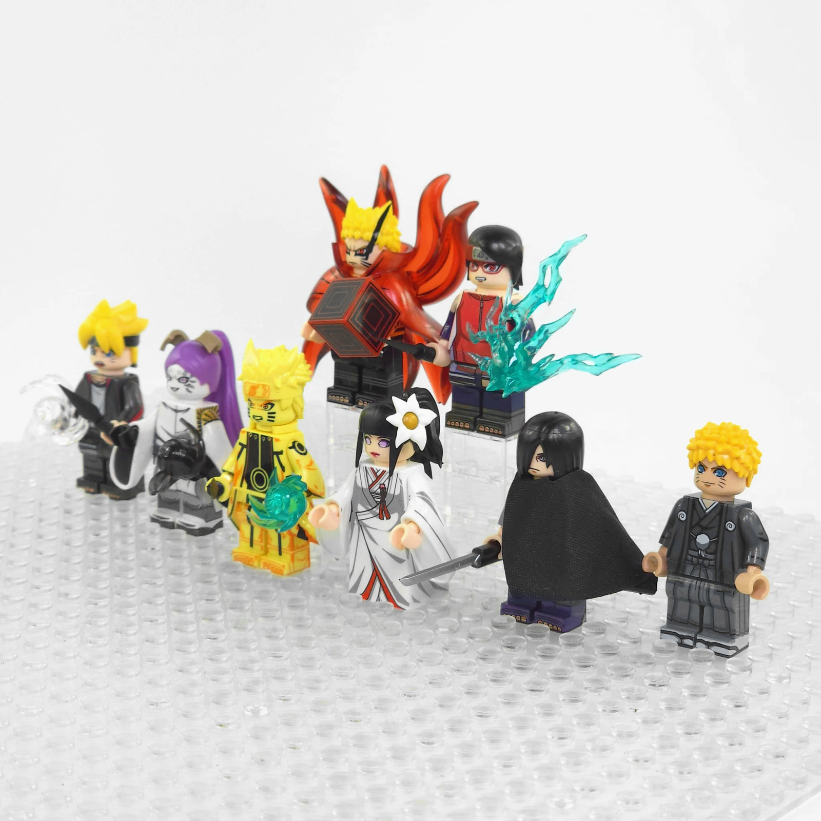 8pcs Boruto Series Naruto Sasuke Momoshiki Sarada Hinata Minifigures ...