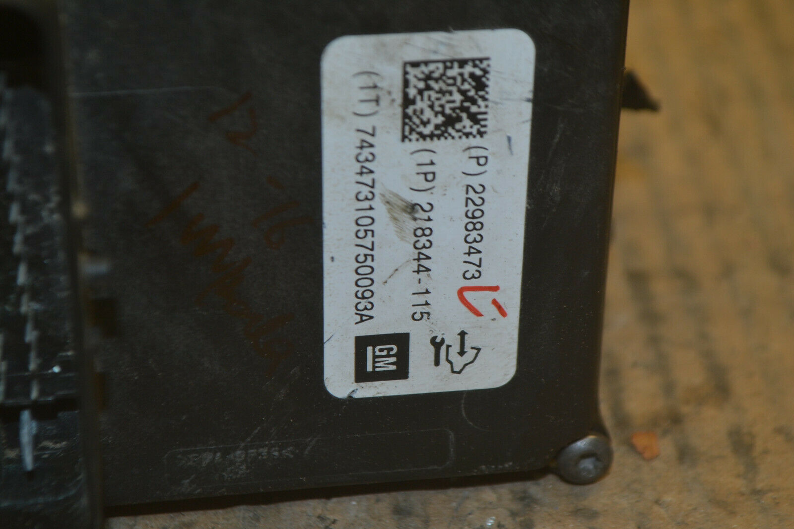 12-16 Chevrolet Impala ABS Pump Control OEM 22983473 Module 370-9C2 ...