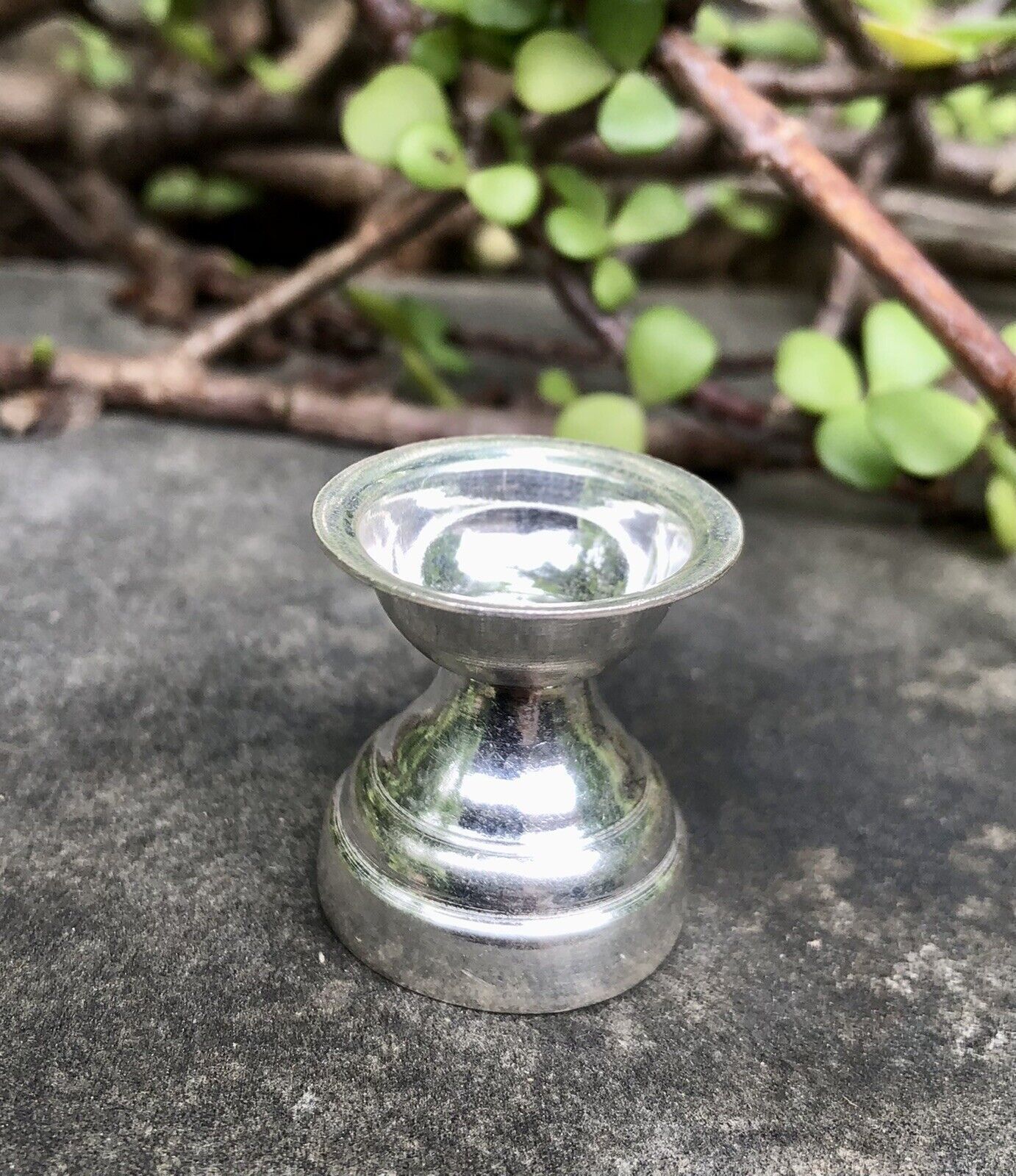 925 Silber Hindu Religiöses Dipak Deepak Deepam Ghee Diya-Tempel Puja 2 ...