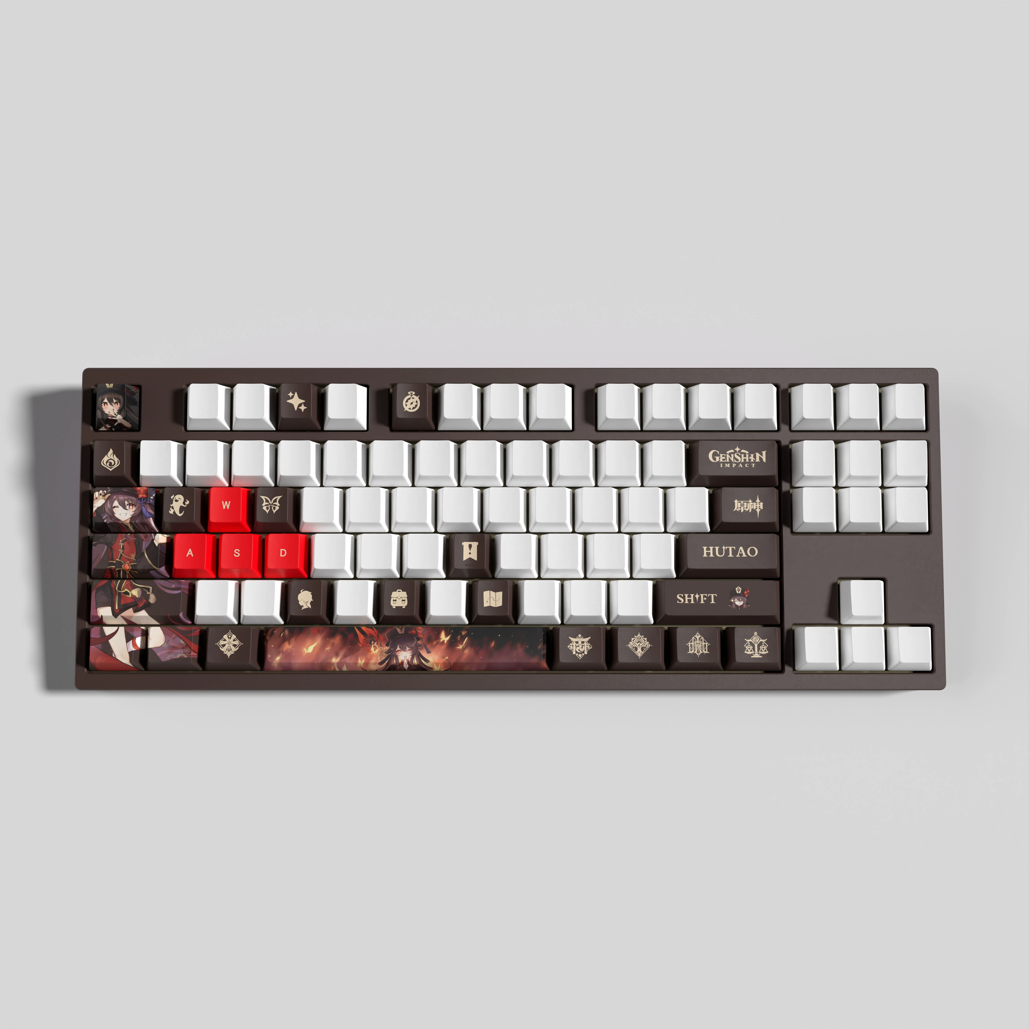 Genshin Impact Themed Keycaps Hutao PBT heat-sublimation keycaps 29 ...