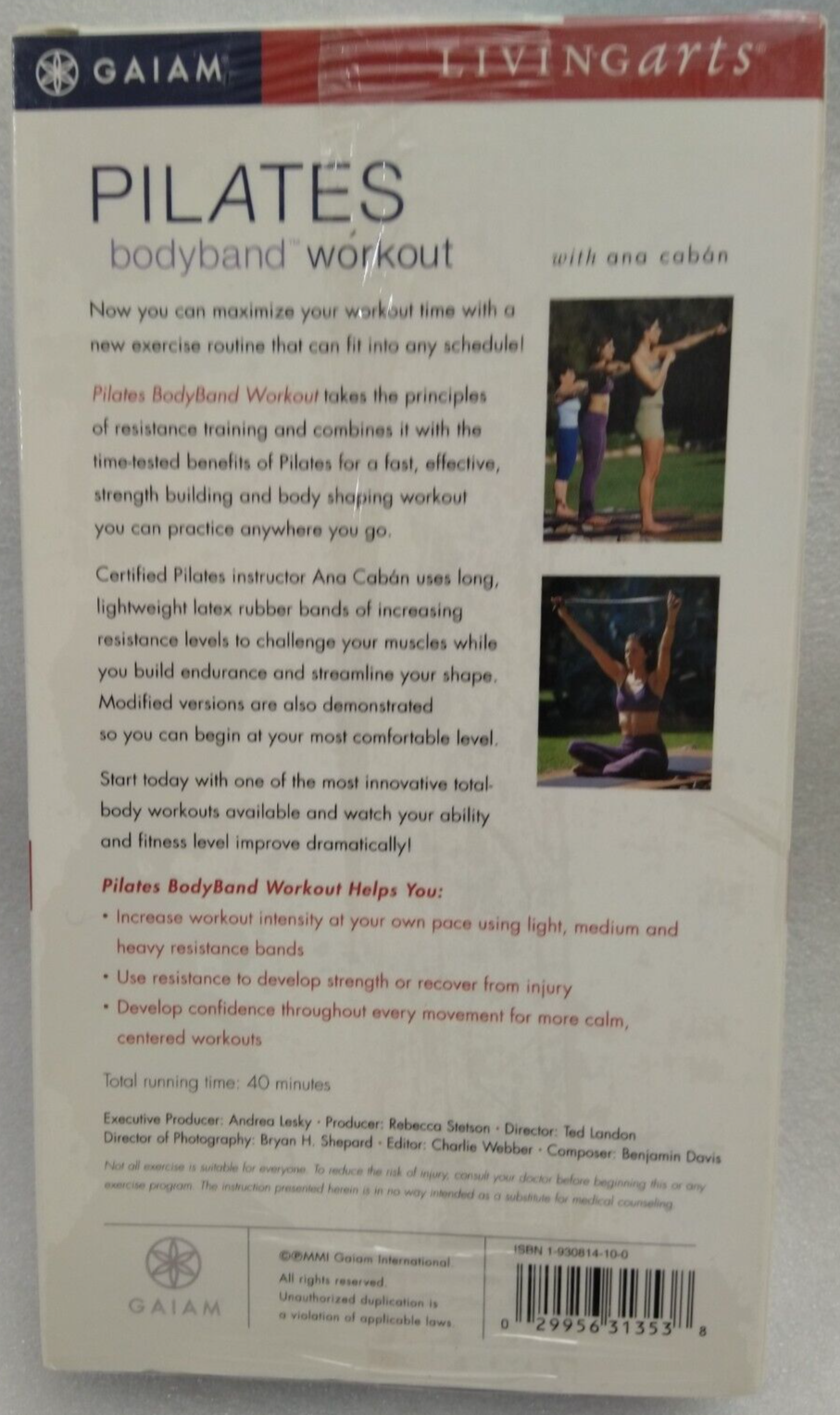 VHS Pilates Bodyband Workout With Ana Caban (VHS, 1999, GAIAM) - NEW ...