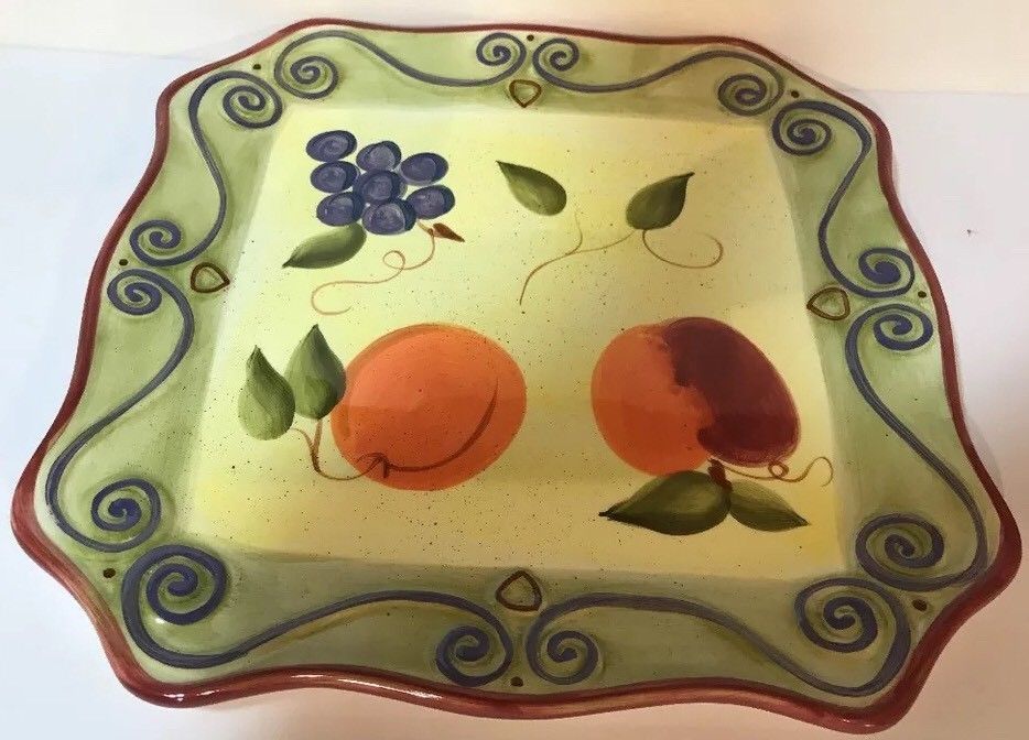 Tabletops Unlimited "MEDICI" Square Serving Platter 11 1/4" D - Platters