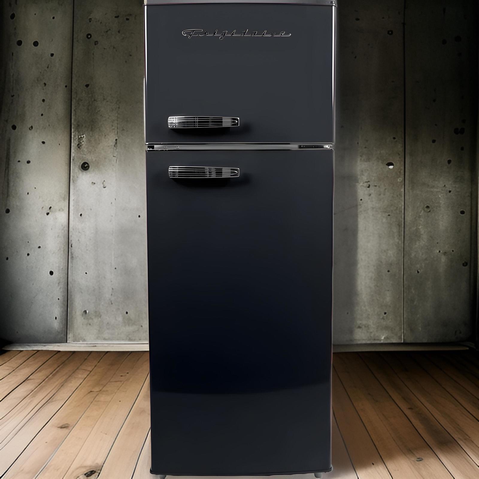 FRIGIDAIRE 7.5 Cu Ft Retro Fridge Freezer Combo Compact Refrigerator ...
