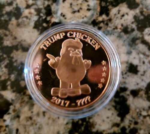 Donald Trump Chicken .999 Copper Rounds BU Tube of 10 AVDP 1 Ounce ...