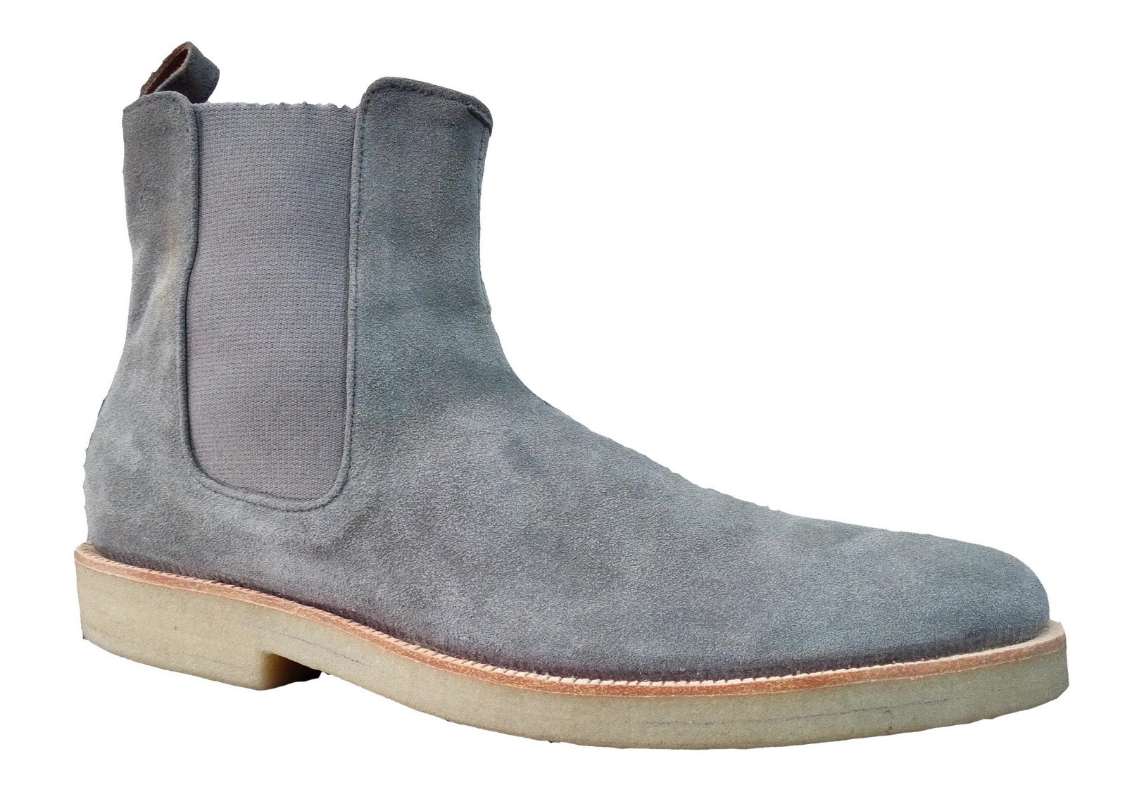 NEW Handmade Men's Gray Color Chelsea Boot, Mens Suede High Ankle Dress ...