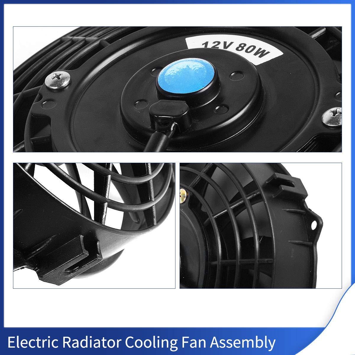 8Inch Electric 1350CFM Push Pull Slim Radiator Cooling Fan Reversible Kit - Car & Truck Parts ...